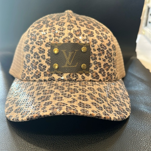 Accessories | Baseball Cap With Upcycled Louis Vuitton Monogram Patch ...
